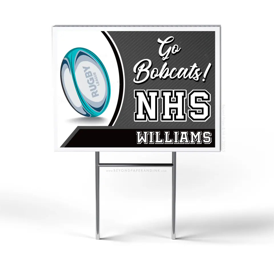 Rugby Sports Yard Sign | Boost Team Spirit with Personalized Signs ...